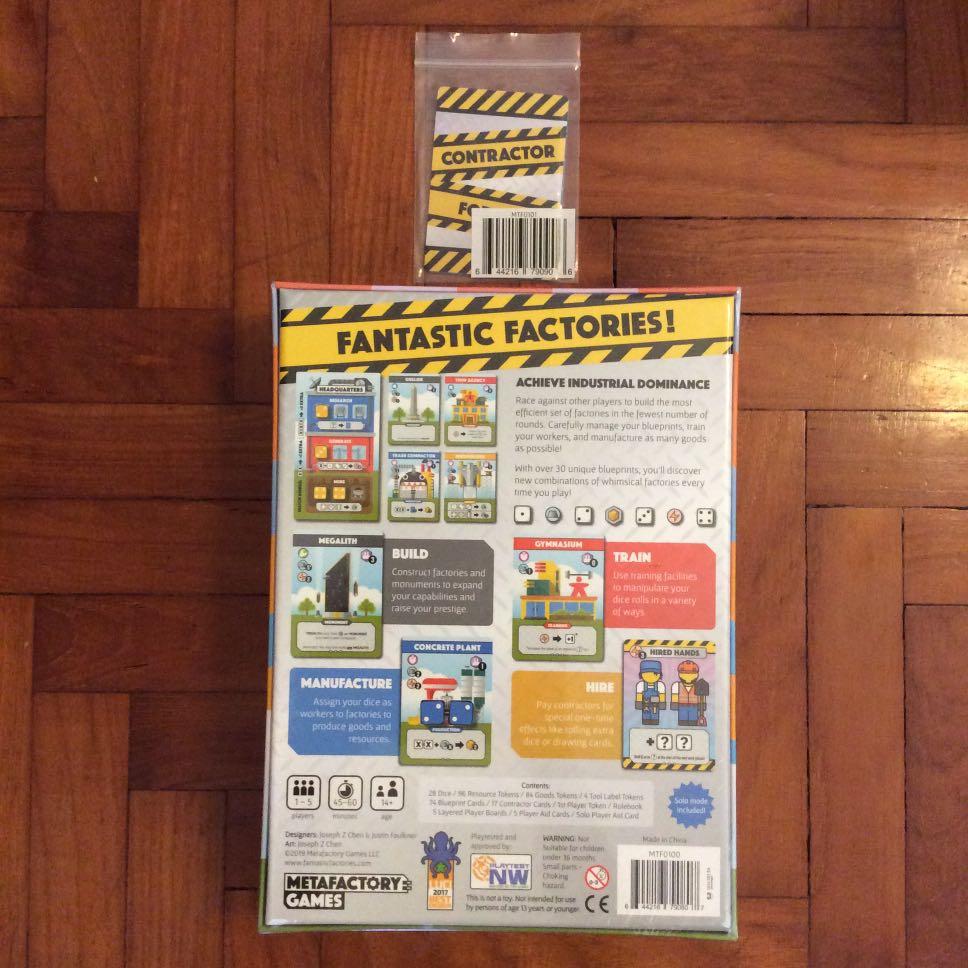 Fantastic Factories Kickstarter edition board game, Hobbies & Toys ...