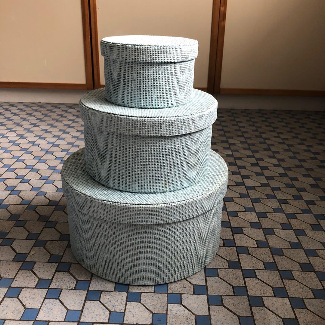 IKEA KVARNVIK Round storage boxes, Furniture & Home Living, Home ...
