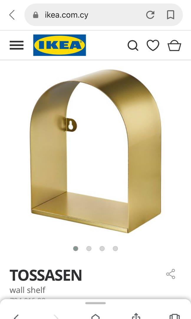 IKEA wall display gold, Furniture & Home Living, Furniture, Shelves ...