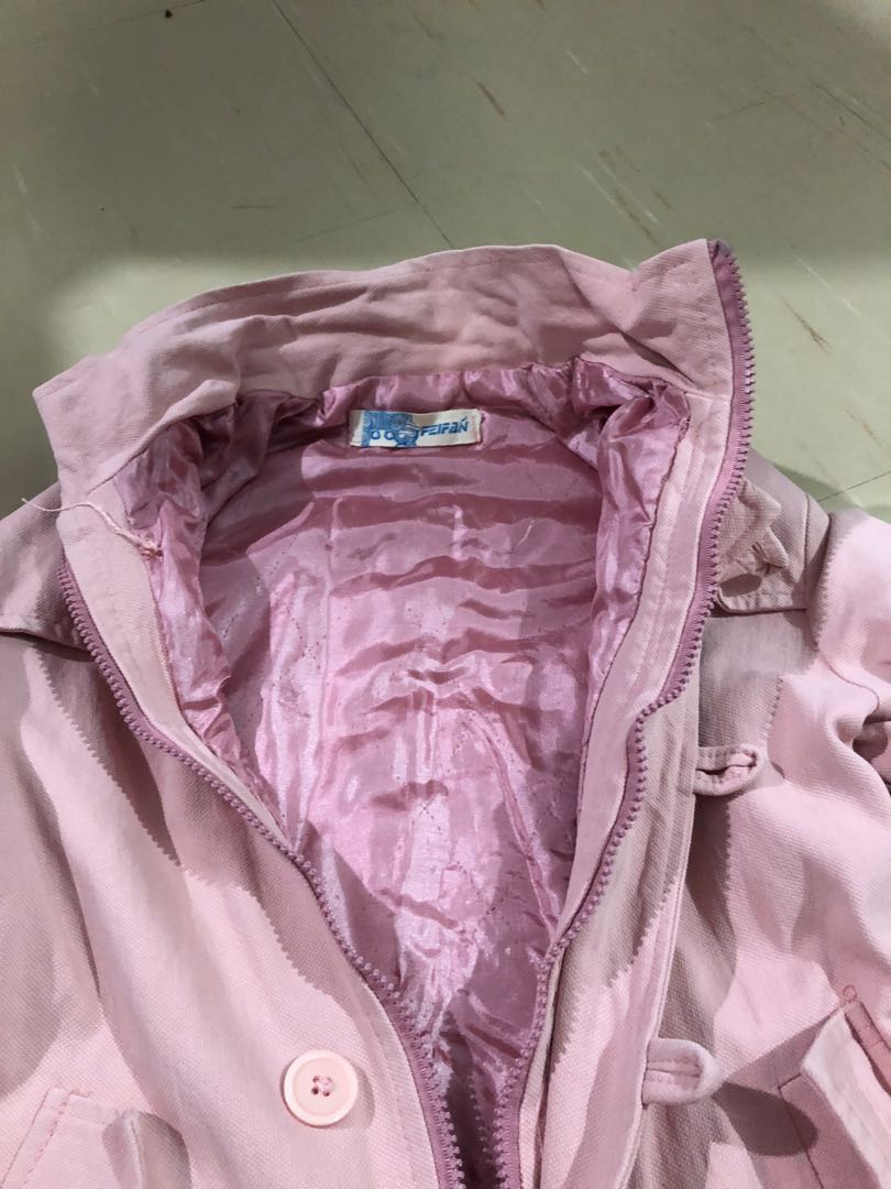 Light Pink Winter Jacket, Women's Fashion, Coats, Jackets and Outerwear ...