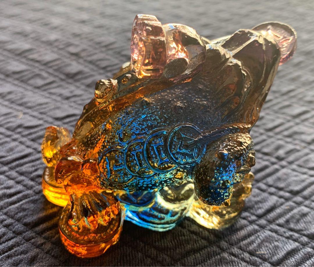 Liu Li Frog Toad Feng Shui display, Hobbies & Toys, Memorabilia ...