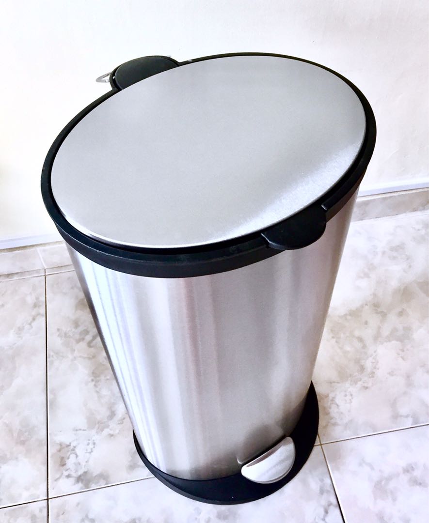 Metro 30L stainless steel oval shape dustbin, Home Appliances ...