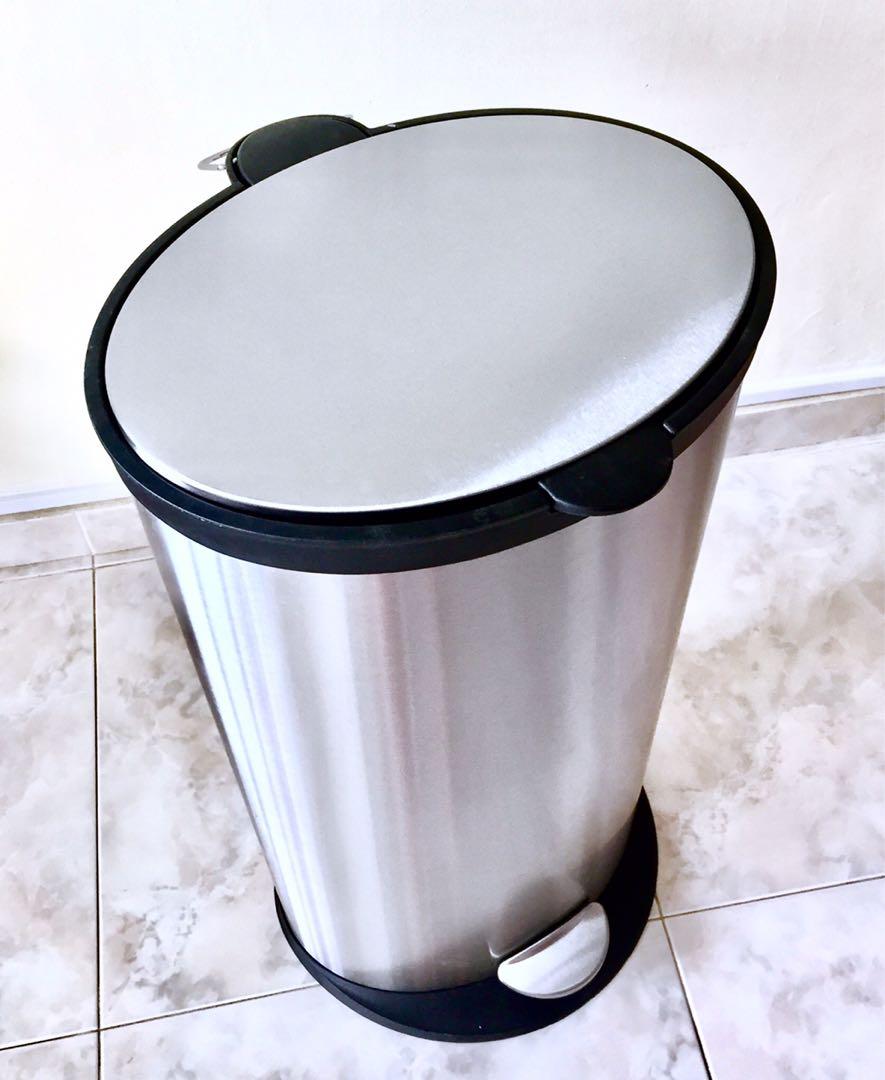 Metro 30L stainless steel oval shape dustbin, Home Appliances ...