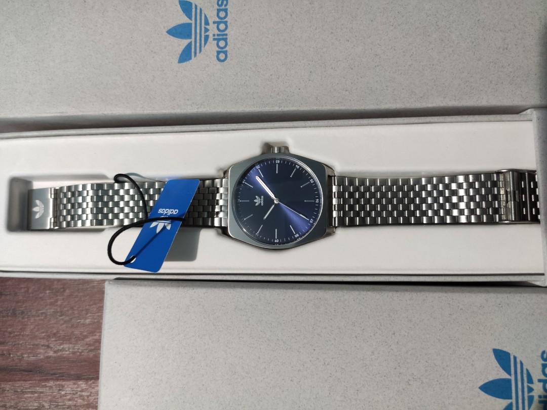 NIXON x Adidas PROCESS_M1 watch Silver Navy Sunray Blue Metal Stainless ...