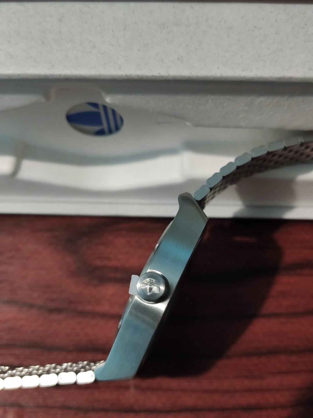 NIXON x Adidas PROCESS_M1 watch Silver Navy Sunray Blue Metal Stainless ...