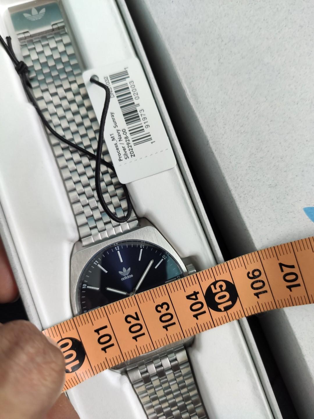 NIXON x Adidas PROCESS_M1 watch Silver Navy Sunray Blue Metal Stainless ...