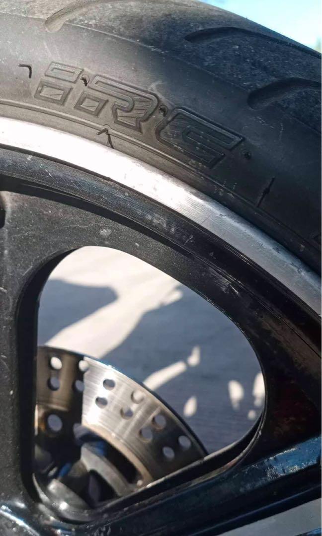 OKIMURA STAR RIM & TIRE FOR HONDA CLICK V1/ V2, Motorbikes, Motorbike ...