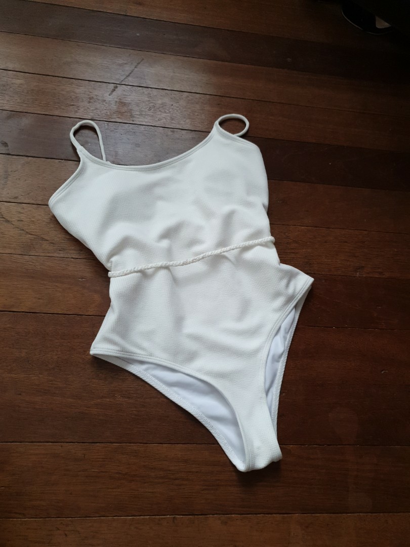 One Piece white swimsuit, Women's Fashion, Swimwear, Bikinis ...