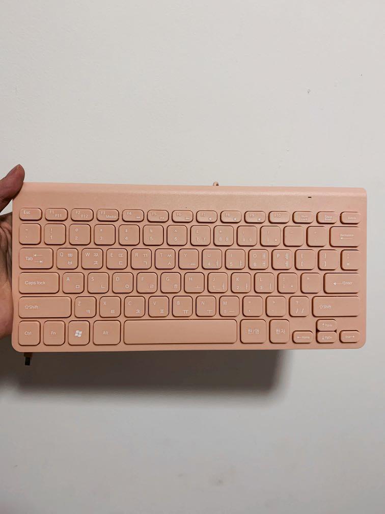 Pink Keyboard from Korea Daiso, Computers & Tech, Parts & Accessories ...