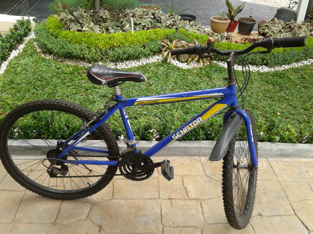 Sepeda Gunung MTB Senator ban ukuran 26 inch biru, Olah Raga, Sepeda di ...
