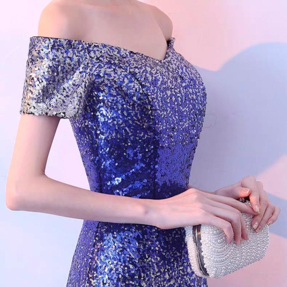 Sequin Gradation Dress / Evening Gown, Women's Fashion, Dresses & Sets ...