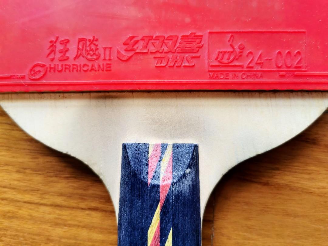 Table tennis bat (DHS Hurricane II & Memo rubber), Sports Equipment ...