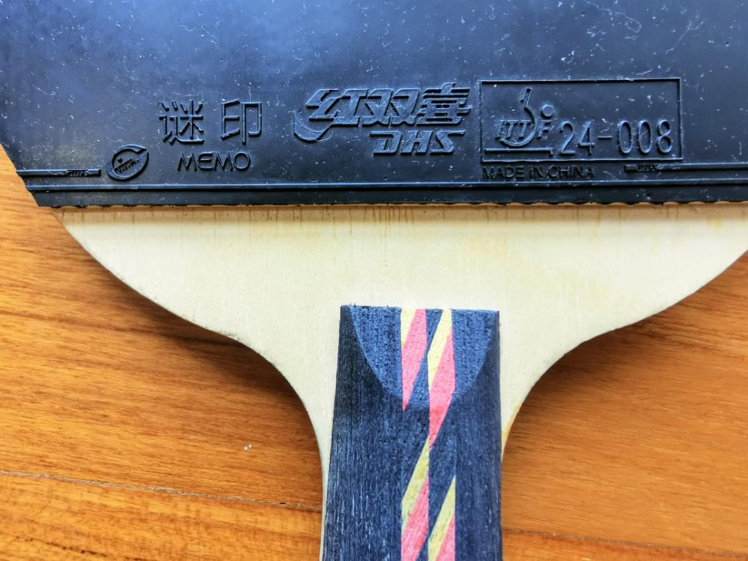Table tennis bat (DHS Hurricane II & Memo rubber), Sports Equipment ...