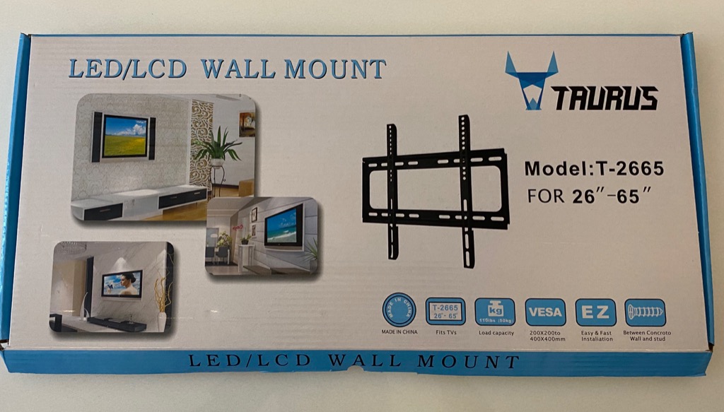 Taurus slim TV wall mount kit, TV & Home Appliances, TV & Entertainment ...