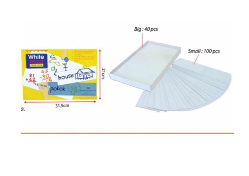 A- Whiteboard Flash Card A4, Hobbies & Toys, Stationery & Craft ...