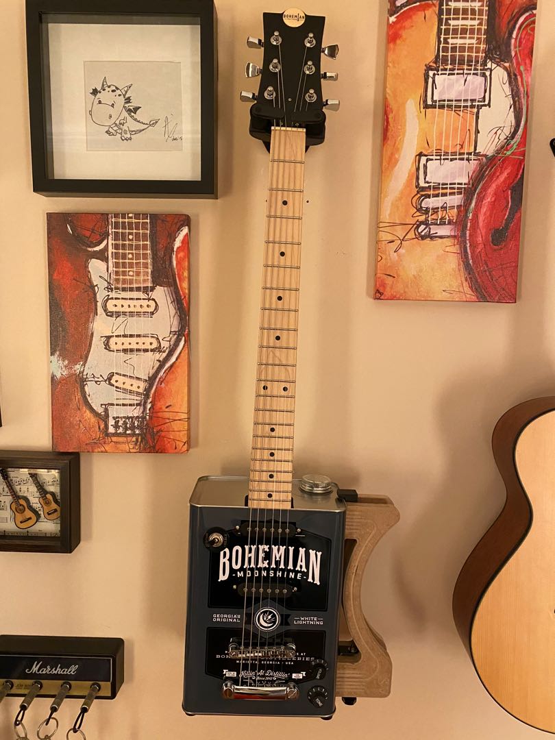 Bohemian Moonshine “cigar box” type guitar, Hobbies & Toys, Music ...