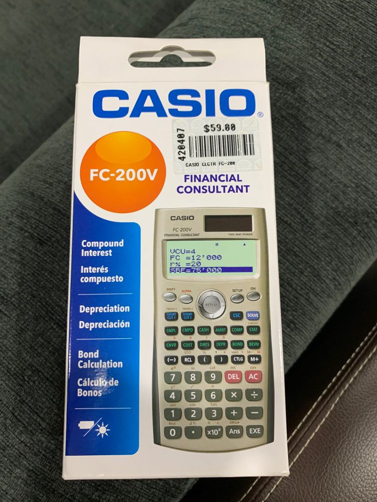 Casio Financial Calculator FC-200V, Computers & Tech, Office & Business ...