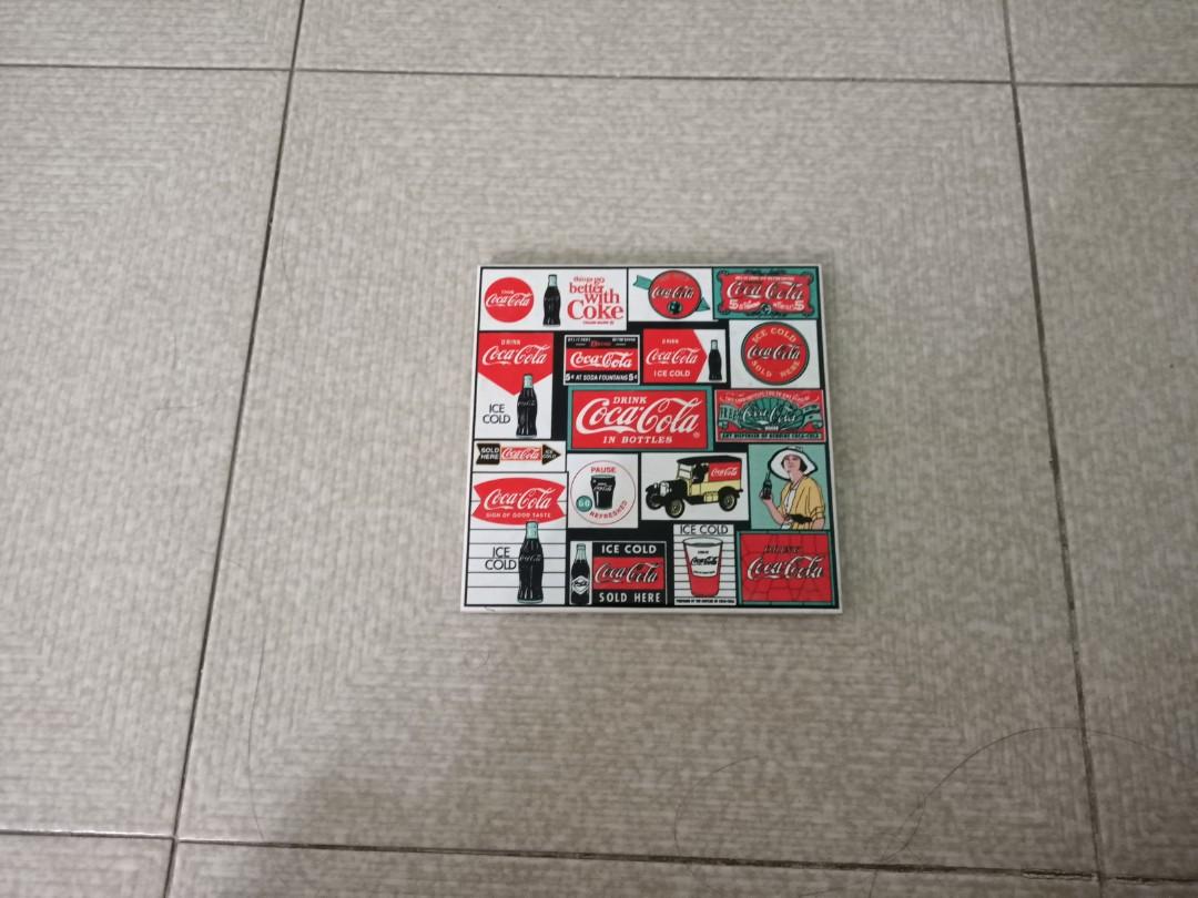Coca-cola tile, Hobbies & Toys, Memorabilia & Collectibles, Vintage ...