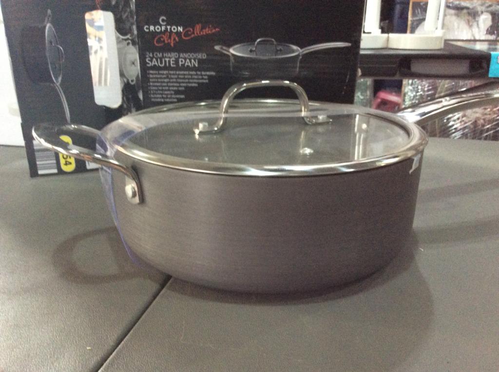 Crofton 24cm Hard Anodised Saute Pan, Furniture & Home Living ...