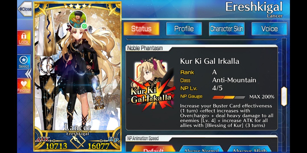FGO Fate Grand Order Ereshkigal NP4 Merlin Acc, Video Gaming, Gaming ...