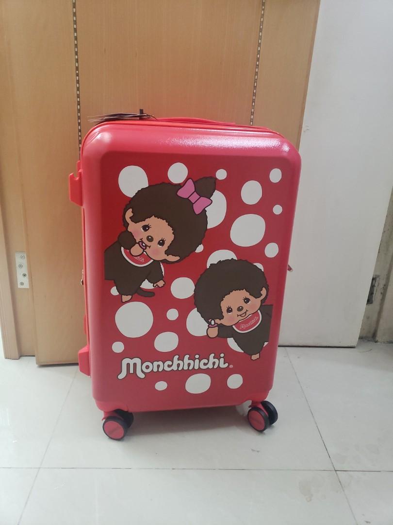 (震憾破低價)(原廠保養)Monchhichi行李箱 24吋, 興趣及遊戲, 旅行, 旅遊 - 旅行必需品及用品 - Carousell
