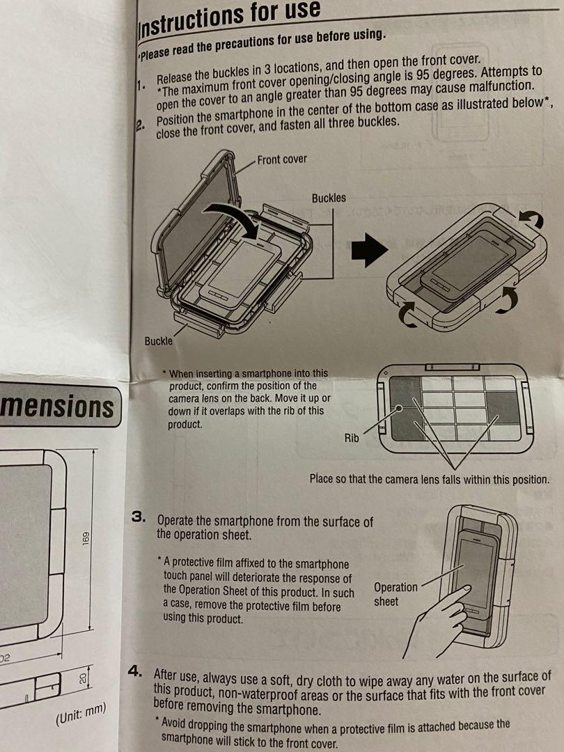 Muji Smartphone Case MJ-WPC1 Waterproof, Mobile Phones & Gadgets ...