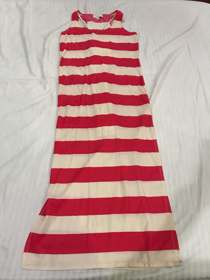 Olive & Oak Small Red & Cream Stripes, Women's Fashion, Dresses & Sets ...