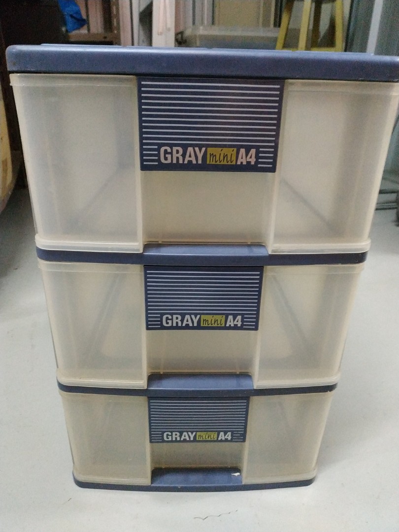 3 Tier Plastic Drawers (A4 Size), Furniture & Home Living, Home ...