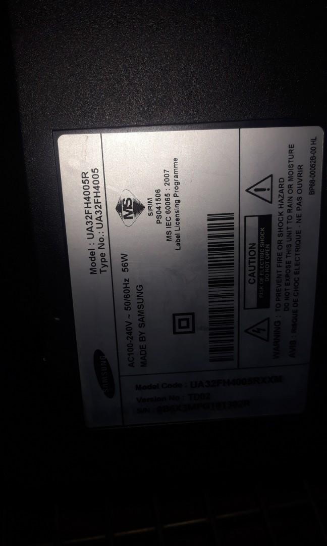 Power board Samsung LED TV, TV & Home Appliances, TV & Entertainment ...