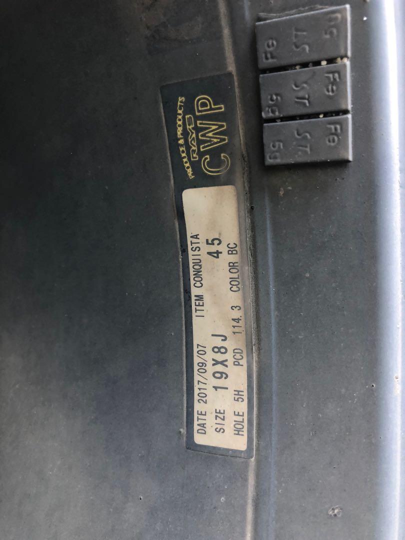 Rays 19" Rims with Rubber For Quick Sale - VERSUS STRATAGIA Conquista ...