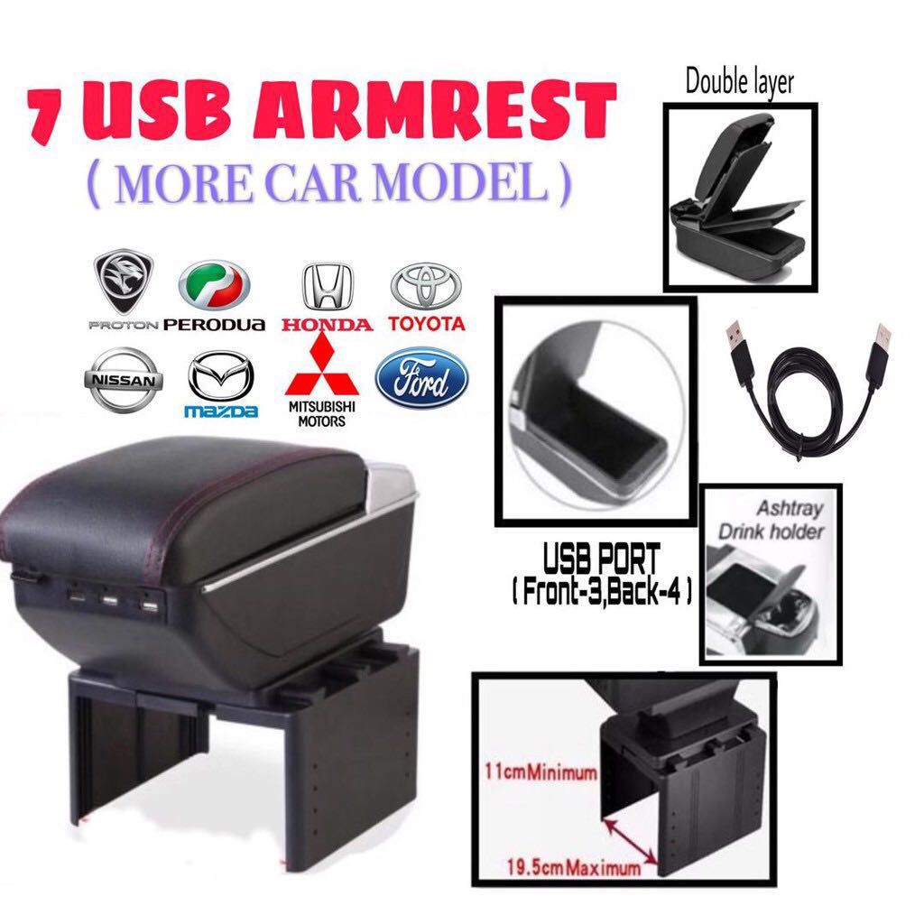 SC128 Universal Arm Rest Kereta Honda Toyota Perodua Proton Nissan with ...