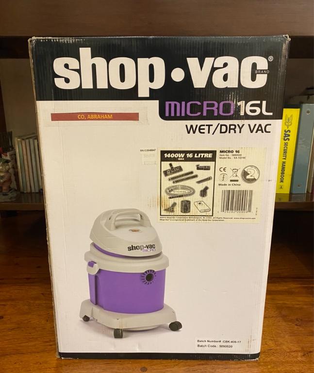 Shop.Vac Micro 16L Wet/Dry Vacuum, TV & Home Appliances, Kitchen ...