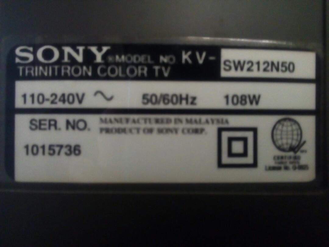 SONY 21' WEGA TRINITRON COLOR TV w Surround Sound System, Audio ...
