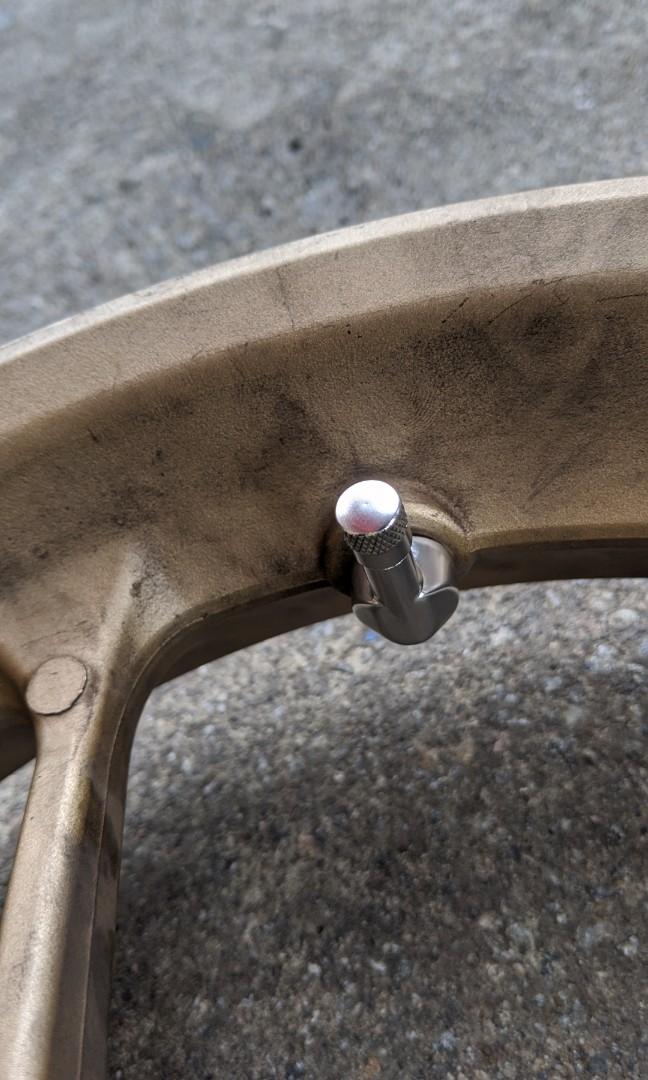 Aerox original gold rims and tube cap, Motorcycles, Motorcycle ...