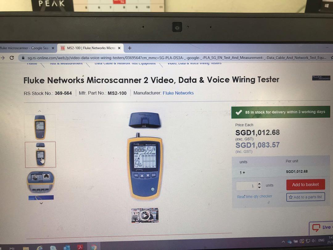 Fluke networks micro scanner 2 video and voice tester, Computers & Tech ...