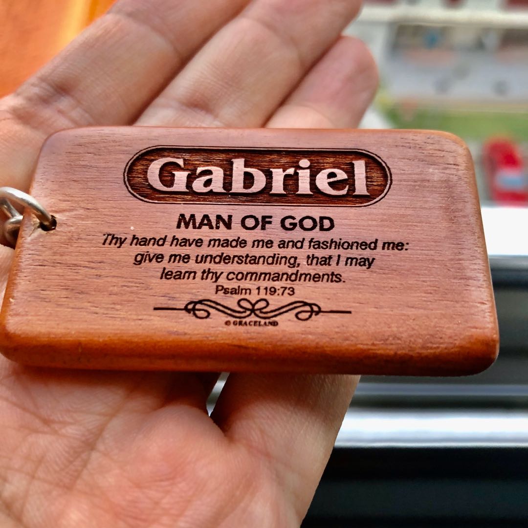 Gabriel Graceland keychain name tag, Hobbies & Toys, Stationery & Craft ...