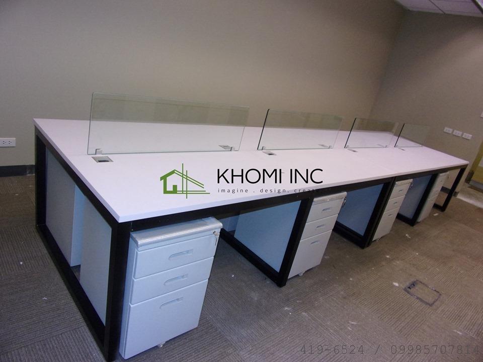 GLASS DIVIDER LINEAR WORKSTATION Office Furniture, Furniture & Home ...
