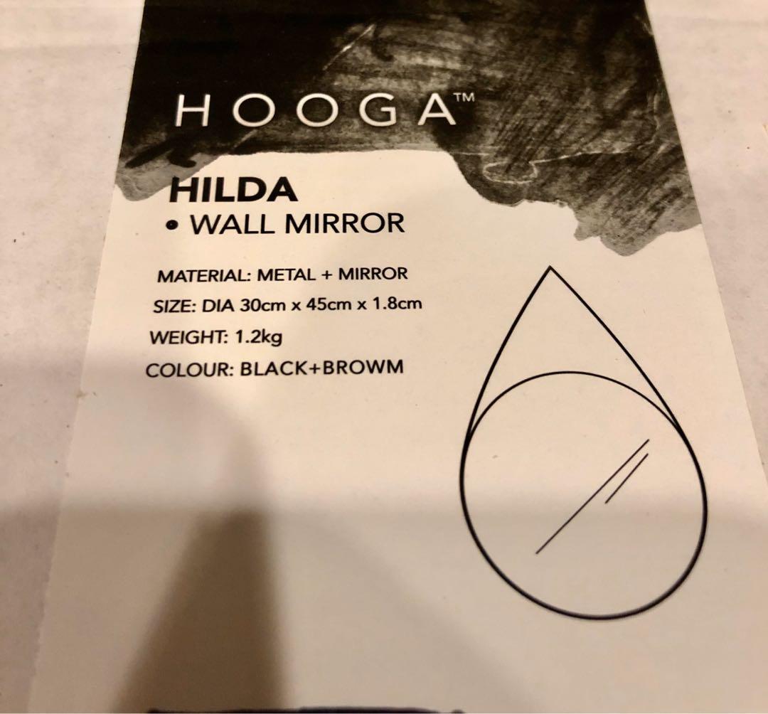 HOOGA Wall Mirror, Hilda, Furniture & Home Living, Home Improvement ...