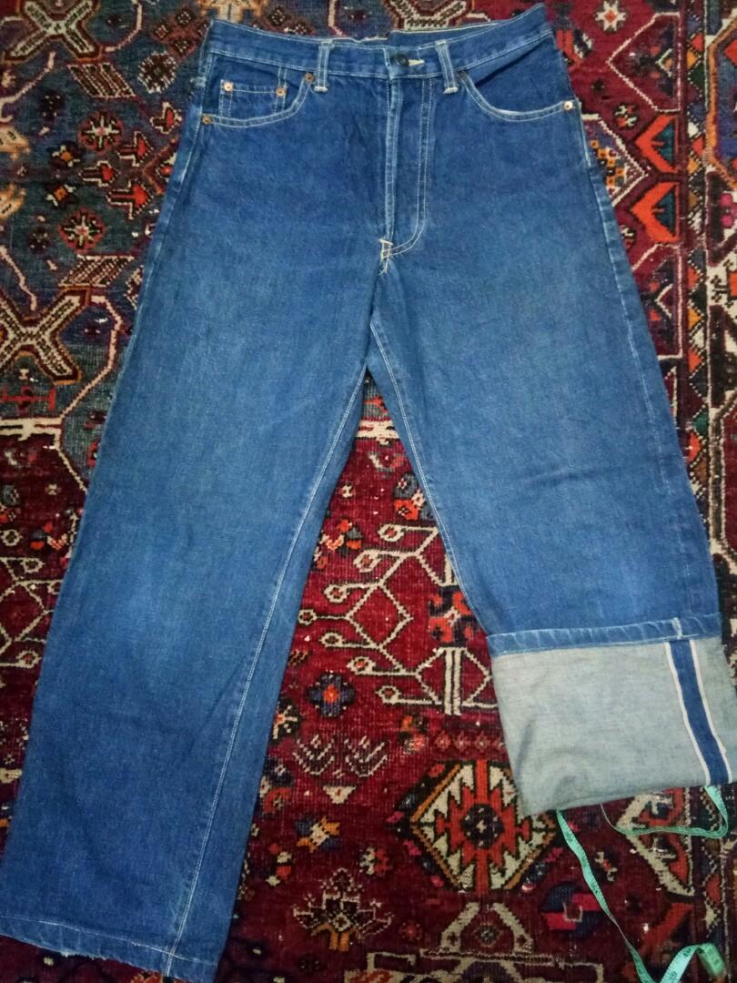Japan denim selvedge with buckle back, Men's Fashion, Bottoms, Jeans on ...