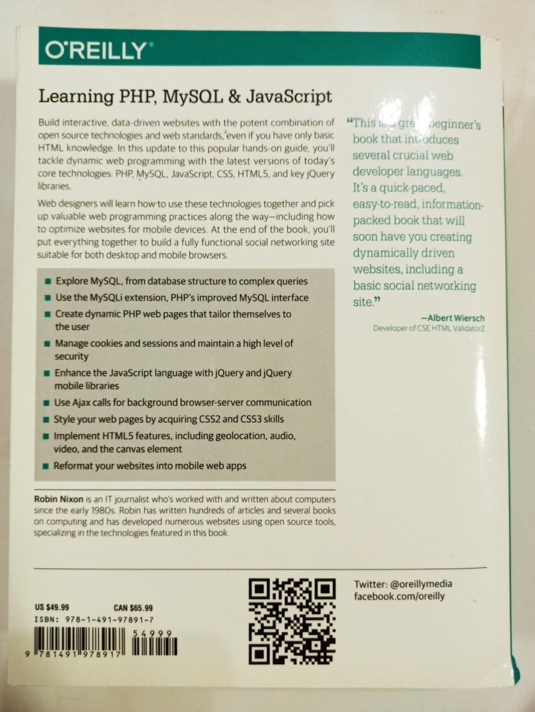 Learning Php Mysql And Javascript 5th Edition Hobbies And Toys Books