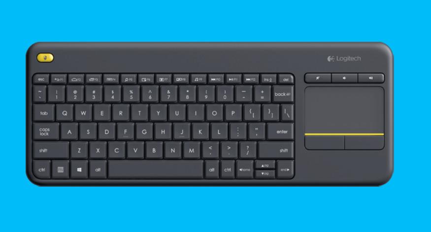 Logitech WIRELESS TOUCH KEYBOARD K400 PLUS. HTPC keyboard for PC ...