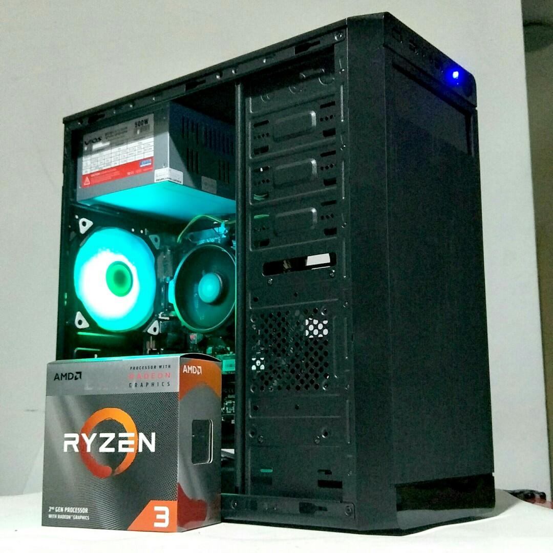[NEW YEAR SALE] CHEAP GAMING PC 3200G VEGA 8 400GB SSD 8GB RAM RGB ...