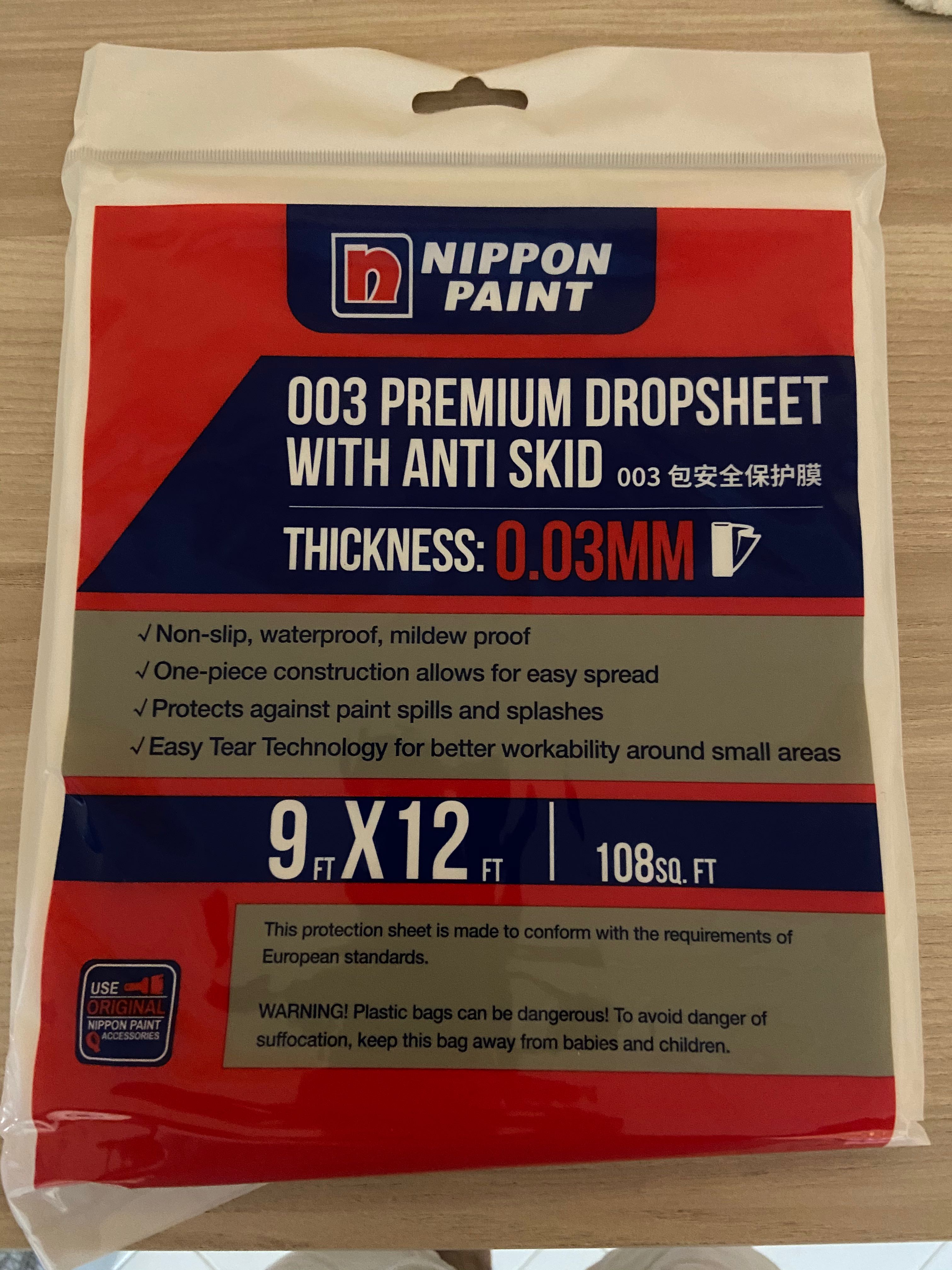 Nippon Paint Plastic Drop Sheet for HIP program, Hobbies & Toys ...