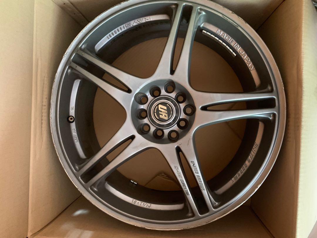 Rays Volk racing United arrow rims, Car Accessories, Tyres & Rims on ...