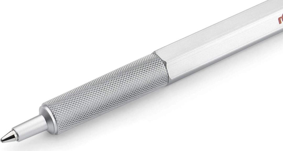 rOtring 600 Ballpoint Pen, Medium Point, Black Ink, Silver Barrel ...