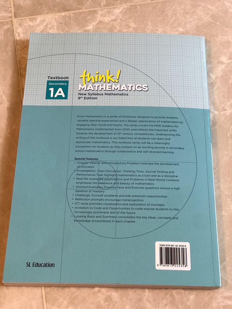 Think! Mathematics Secondary Textbook 1A E, Hobbies & Toys, Books ...