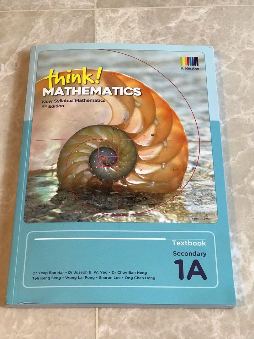 Think! Mathematics Secondary Textbook 1A E, Hobbies & Toys, Books ...