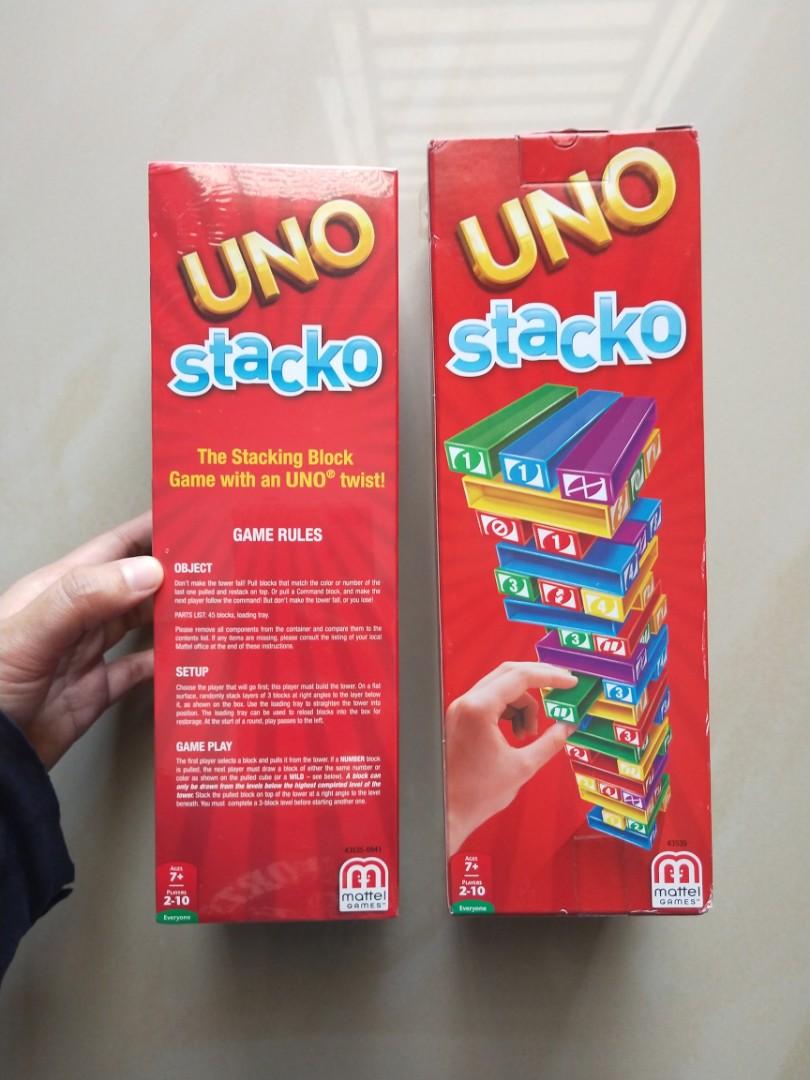UNO STACKO STRATEGY GAME (MATTEL), Hobbies & Toys, Toys & Games on ...