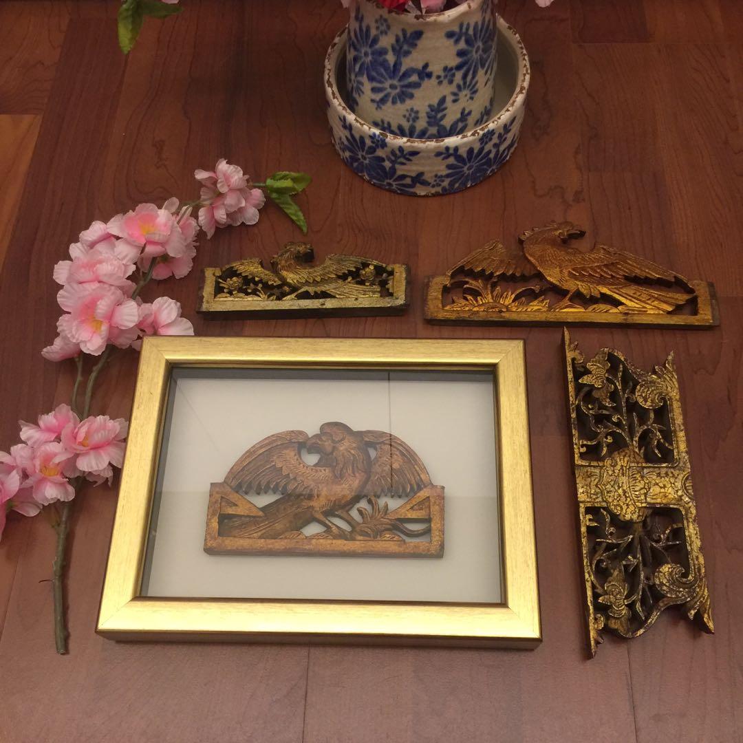 Vintage wood crafted panel, Hobbies & Toys, Memorabilia & Collectibles ...