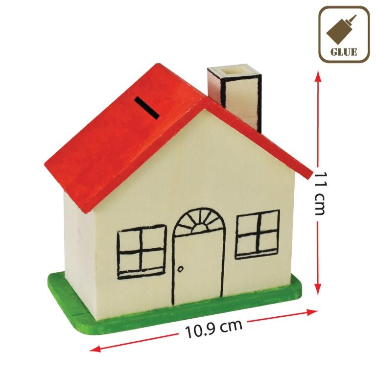 A- DIY Tabung Berbentuk Rumah, Hobbies & Toys, Stationery & Craft ...